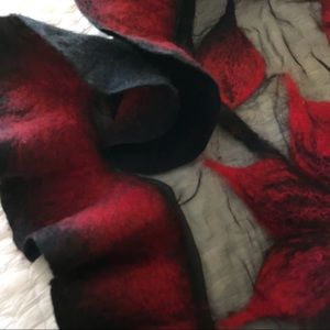 Accessories | Designer Original Hand Made Ruffled Felt Shawl | Poshmark